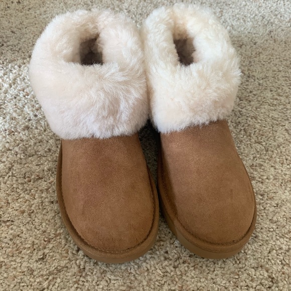 UGG | Shoes | Ugg Classic Mini Fluff Boot Chestnut 6 | Poshmark